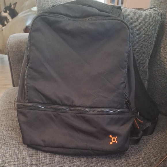 Orangetheory | Bags | Orangetheory Black Backpack With Orange Logo ...